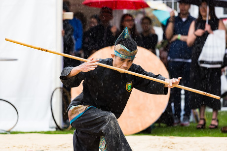 Silat Martial Arts Performance During Indonesian Editorial Stock Photo ...