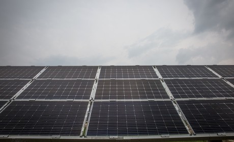 Detail Image Shows Solar Panel Panda Editorial Stock Photo - Stock ...