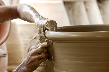 Clay pots works in Karachi, Pakistan - 26 Jul 2017 Stock Pictures ...
