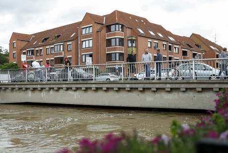 View On River Innerste Flows Under Editorial Stock Photo - Stock Image ...