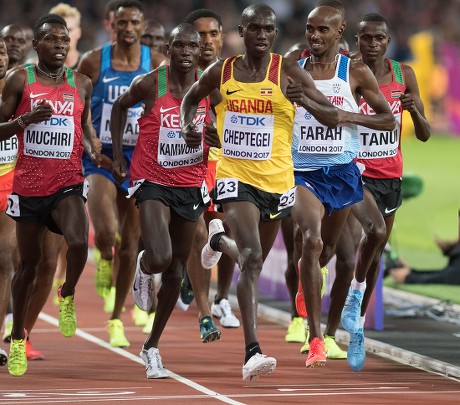 Mo Farah Smiles Other Runners During Editorial Stock Photo - Stock ...