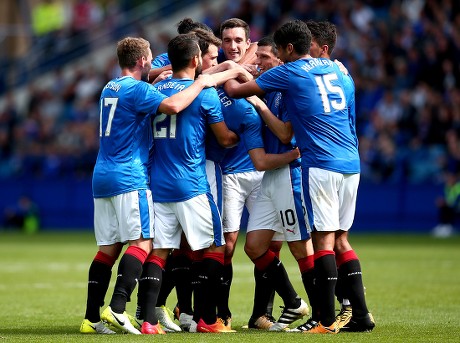 Rangers Celebrate Kenny Miller Scoring Goal Editorial Stock Photo ...