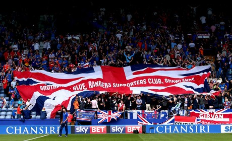 Rangers Fans Unveil Huge Union Jack Editorial Stock Photo - Stock Image ...
