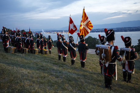 Fusiliers Society Vieuxgrenadiers De Geneve Perform Editorial Stock ...
