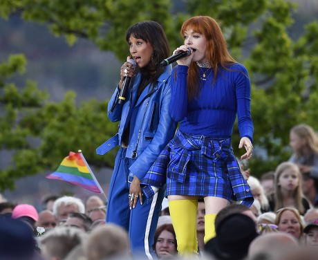 __COUNT__ Icona Pop in concert, Stockholm, Sweden - 01 Aug 2017 Stock ...
