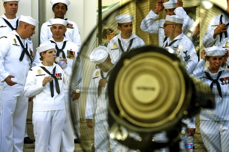 Fans Public Water Us Navy Sailors Editorial Stock Photo - Stock Image ...