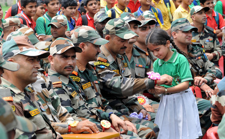 Raksha Bandhan Festival in Jammu, Kathua, India - 05 Aug 2017 Stock ...
