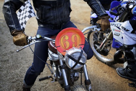 Rider On Old Triumph Motorbike Gets Editorial Stock Photo - Stock Image ...