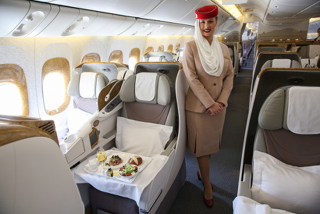 Interior Emirates Airline Boeing 777300er United Editorial Stock Photo ...