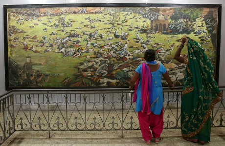 Women Look Painting Depicting Jallianwala Bagh Editorial Stock Photo ...