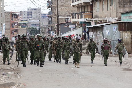 Riot Police Officers Patrol Streets During Editorial Stock Photo ...