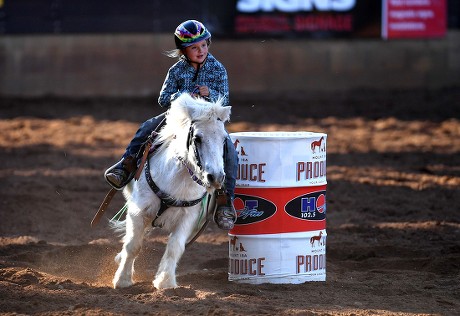 Sevenyearold Dekota Caban Rides Her Horse Editorial Stock Photo - Stock ...