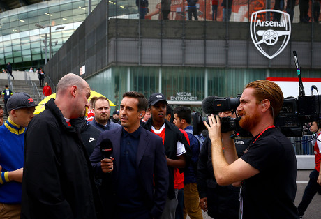 Sky Sports Pundit Gary Neville Interviews Editorial Stock Photo - Stock ...