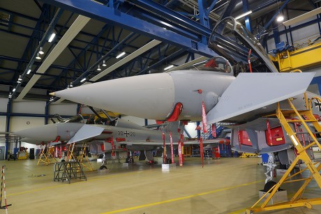 Two Eurofighter Typhoon Fighter Jets Stationed Redaktionelles Stockfoto ...