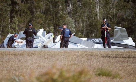 Police Investigators Examine Scene Light Plane Editorial Stock Photo ...