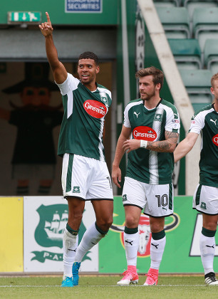 Goal Celebrations Plymouths Jake Jervis 10 Editorial Stock Photo ...