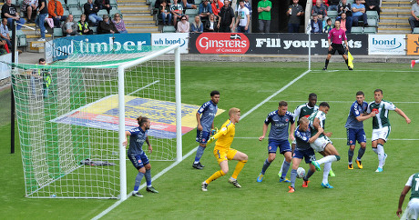 Plymouths Jake Jervis Scores Clever Back Editorial Stock Photo - Stock ...