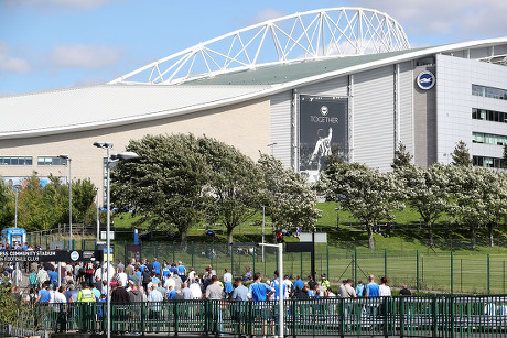 Brighton Fans Arrive During English Premier Editorial Stock Photo ...