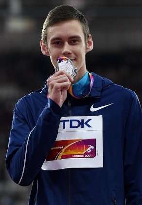 Silver Medalist Danil Lysenko Russia Poses Editorial Stock Photo ...