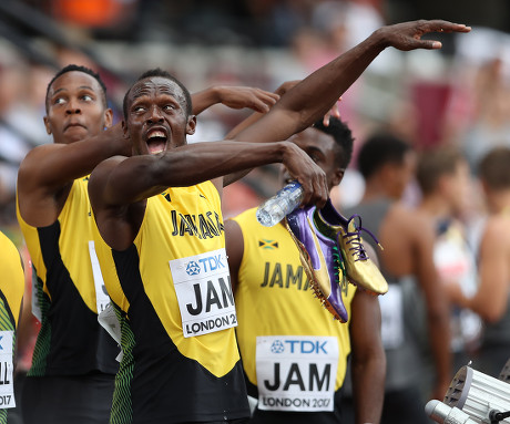 Mens 4x100m Relay Team Featuring Usain Editorial Stock Photo - Stock ...