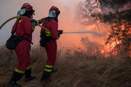 Spanish Firefighters Unidad Militar De Emergencia Editorial Stock Photo ...