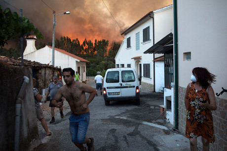 People Flee During Forest Fire Quinta Editorial Stock Photo - Stock ...