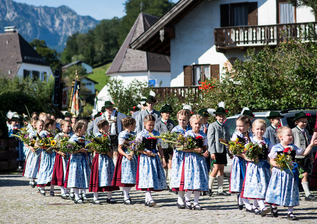 __COUNT__ Assumption Day Procession in Bavaria, Kochel Am See, Germany ...
