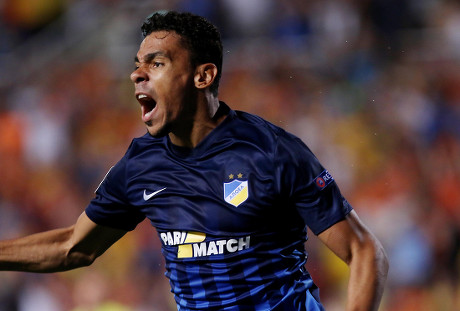 APOEL FC vs FC Slavia Prague, Nicosia, Cyprus - 15 Aug 2017 Stock ...