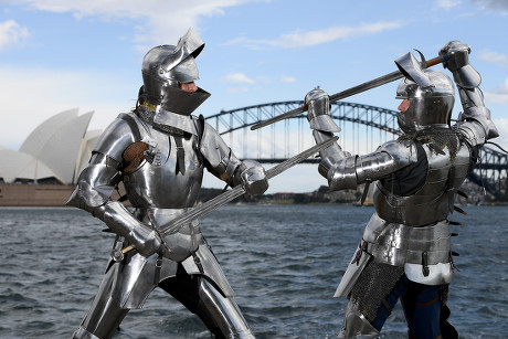 Medieval Jousters Luke Binks L Andrew Editorial Stock Photo - Stock ...
