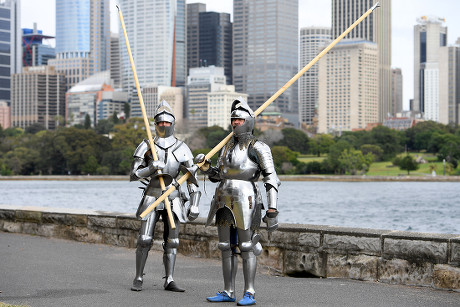 Medieval Jousters Luke Binks L Andrew Editorial Stock Photo - Stock ...