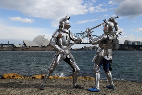 Medieval Jousters Luke Binks L Andrew Editorial Stock Photo - Stock ...