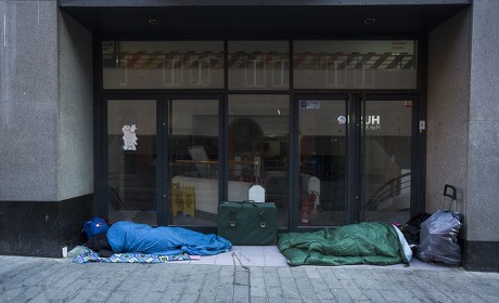 Homeless People Sleeping Shop Fronts Birmingham Editorial Stock Photo ...