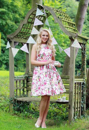 Stephanie Hill Photo Shoot Afternoon Tea Editorial Stock Photo - Stock ...