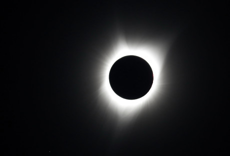 Sun Disappears Behind Moon During Full Editorial Stock Photo - Stock ...