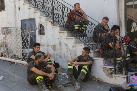 Firefighters Rest After Shift Editorial Stock Photo - Stock Image ...