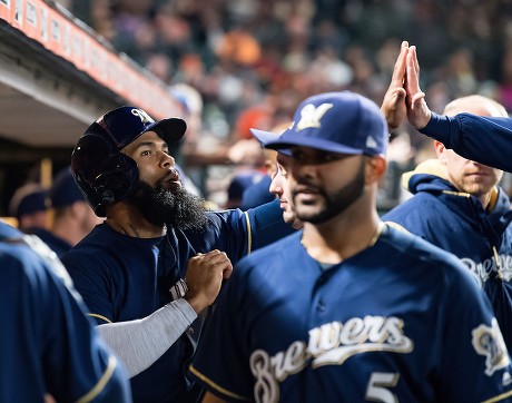Milwaukee Brewers First Baseman Eric Thames Editorial Stock Photo ...