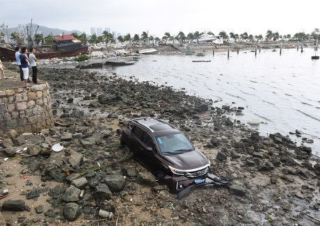 Car Swept Away Road Zhuhai South Editorial Stock Photo - Stock Image ...