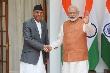 Narendra Modi Sher Bahadur Deuba Editorial Stock Photo - Stock Image ...