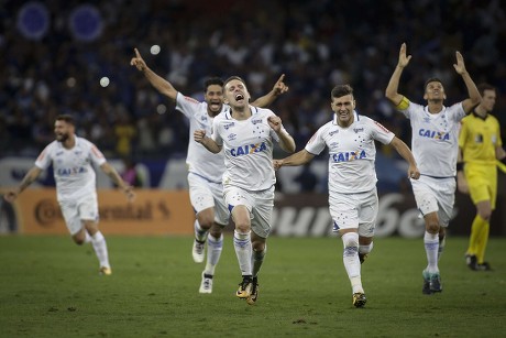 Cruzeiro Players Celebrate Victory Over Team Editorial Stock Photo ...