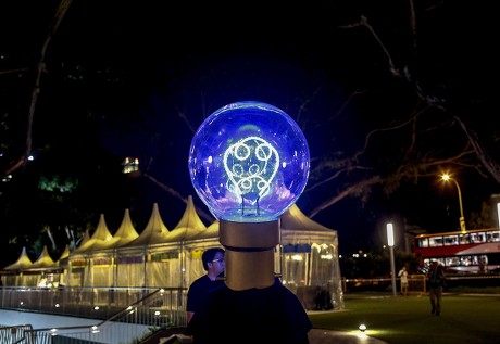 Giant Lightbulbs Titled Bulb Heads By Editorial Stock Photo - Stock ...