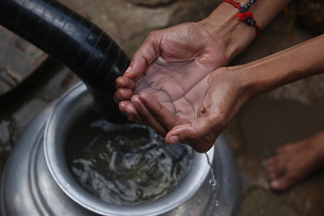 Woman Collects Drinking Water Community Tap Editorial Stock Photo ...