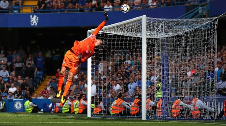 Chelsea Goalkeeper Thibaut Courtois Makes Save Editorial Stock Photo ...