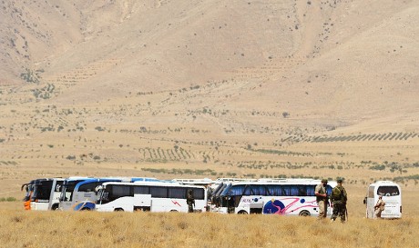 Convoy Buses Prepare Evacuate Islamic State Editorial Stock Photo ...