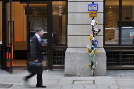 Flowers Tributes On Cornhill Editorial Stock Photo - Stock Image ...