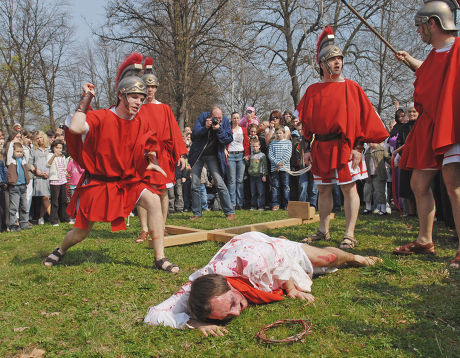 Roman Soldiers Flogging Jesus Editorial Stock Photo - Stock Image ...