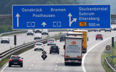 Autobahn A1 near Sottrum, Germany - 30 Aug 2017 Stock Pictures ...