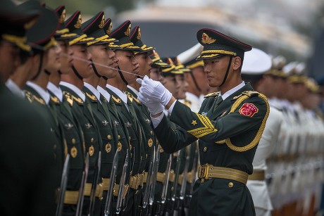 Soldiers Chinese Peoples Liberation Army Honor Editorial Stock Photo ...