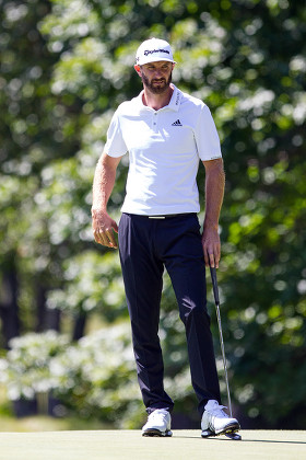 Dustin Johnson Looks On During First Editorial Stock Photo - Stock ...