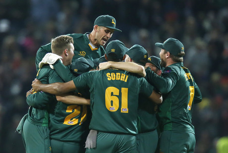 Notts Outlaws Celebrate Victory Editorial Stock Photo - Stock Image ...