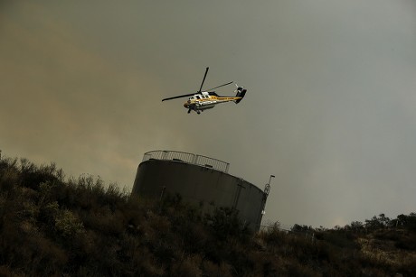Spotter Helicopter Monitors Latuna Fire Burning Editorial Stock Photo ...